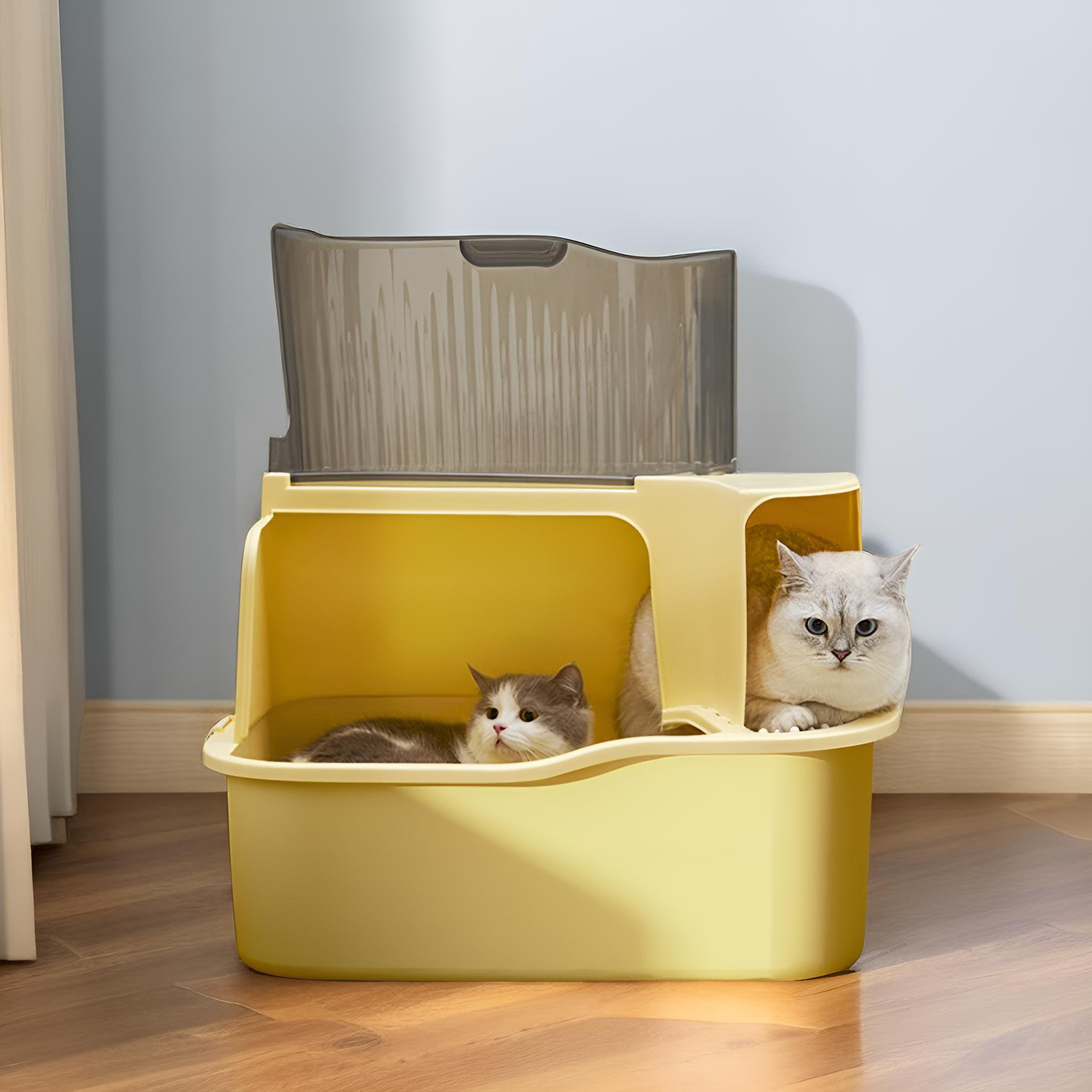 Tucker Murphy Pet™ Cat Litter Pot, Fully Enclosed Corridor Style ...